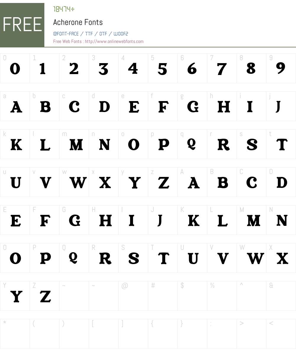 Acherone Fonts Free Download - OnlineWebFonts.COM