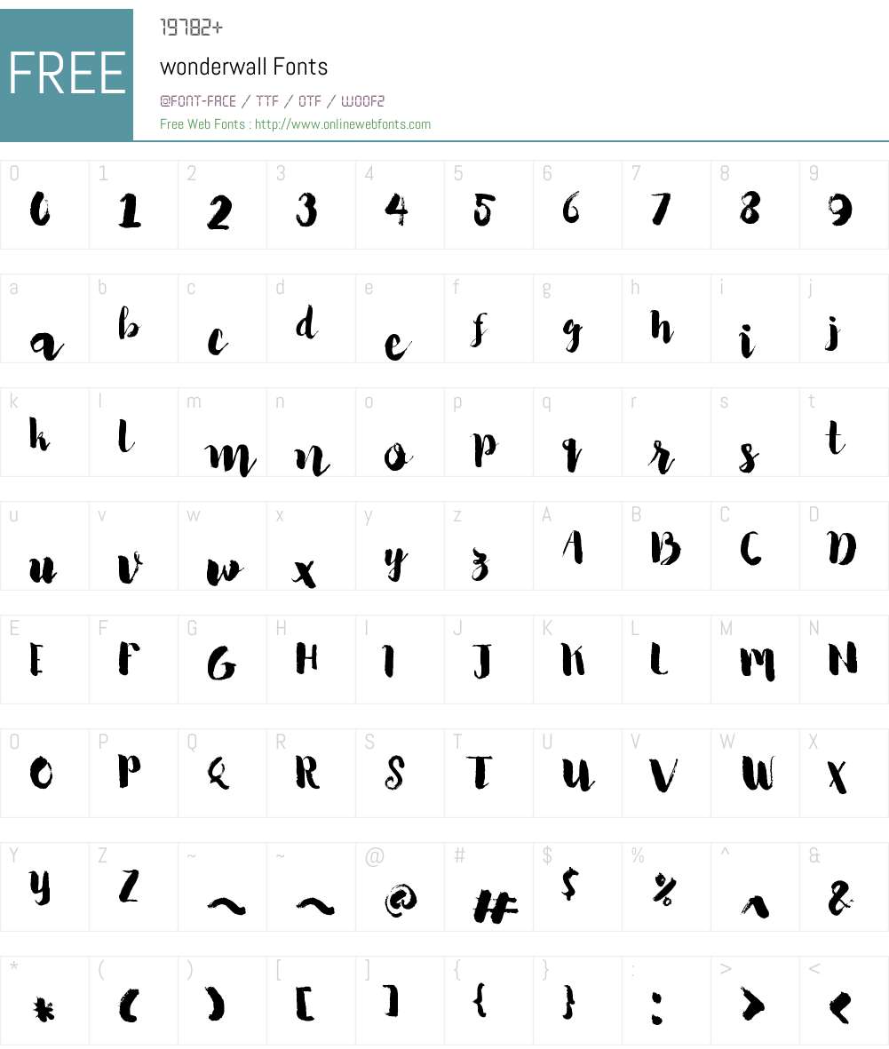 wonderwall 1.000 Fonts Free Download - OnlineWebFonts.COM