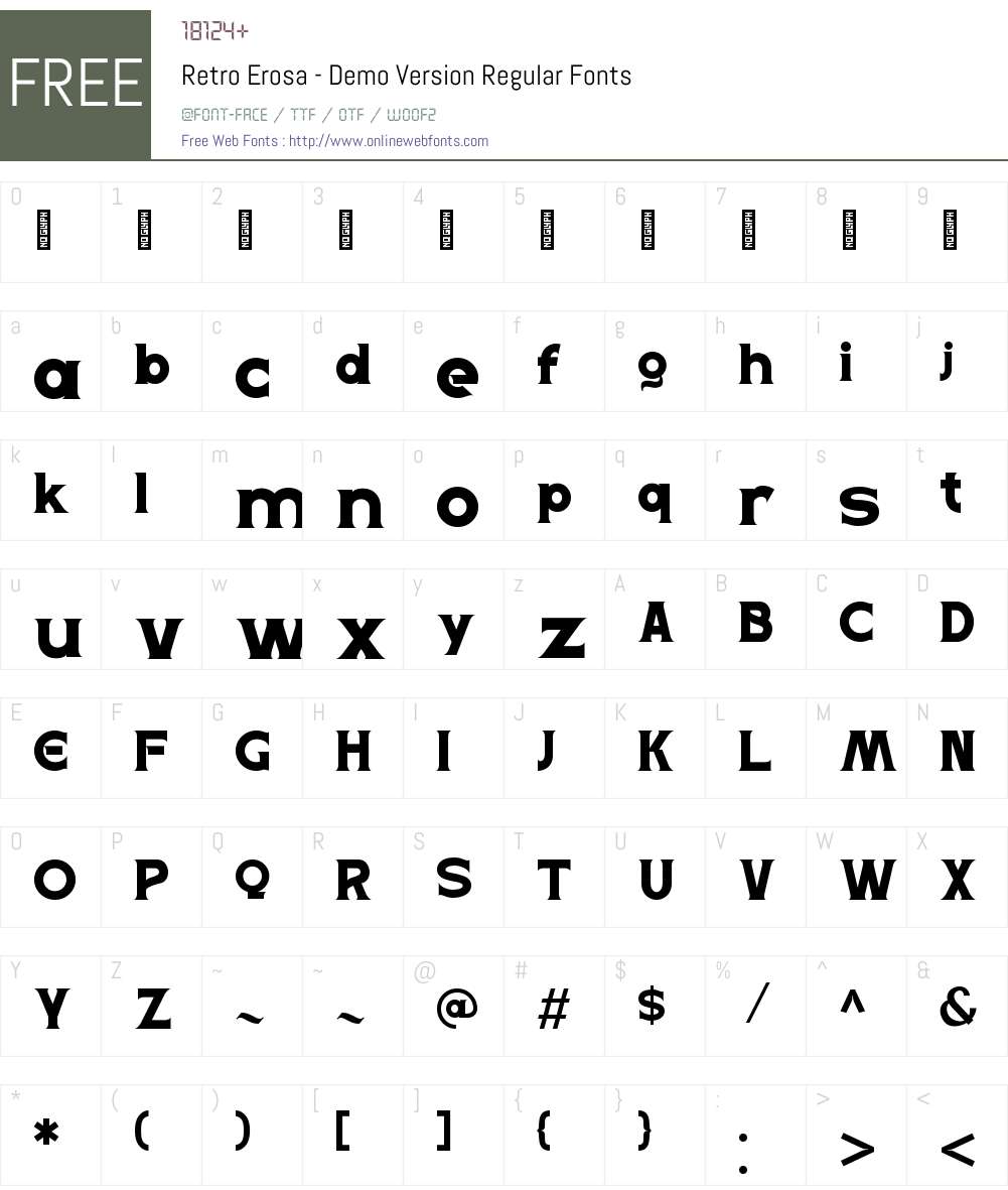 Retro Erosa - Demo Version 1.000;FEAKit 1.0 Fonts Free Download ...