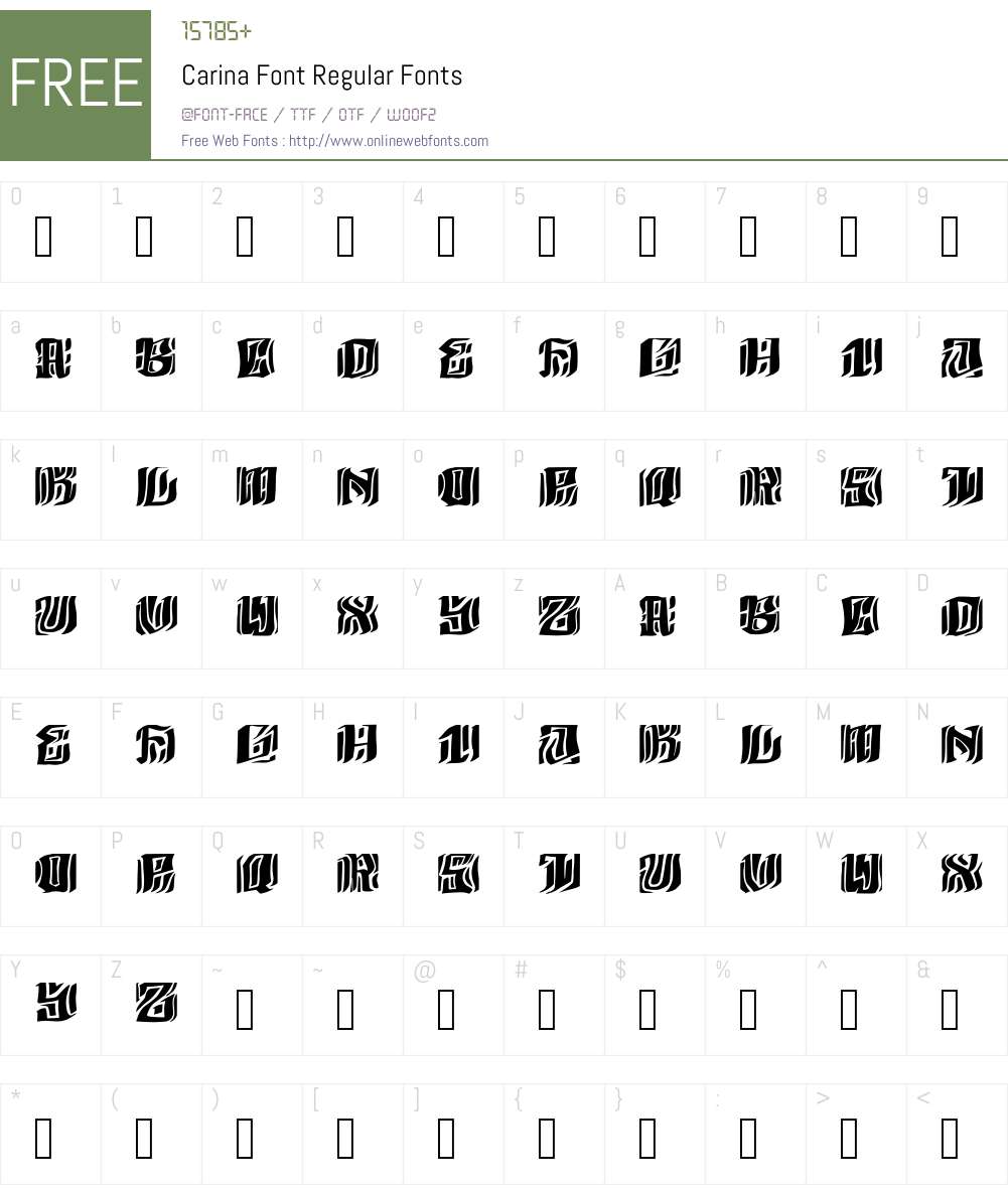 Carina Font 001.001 Fonts Free Download - OnlineWebFonts.COM