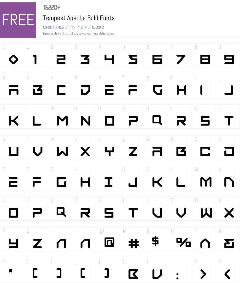 Tempest Apache Bold 1.0; 2018 Fonts Free Download - OnlineWebFonts.COM