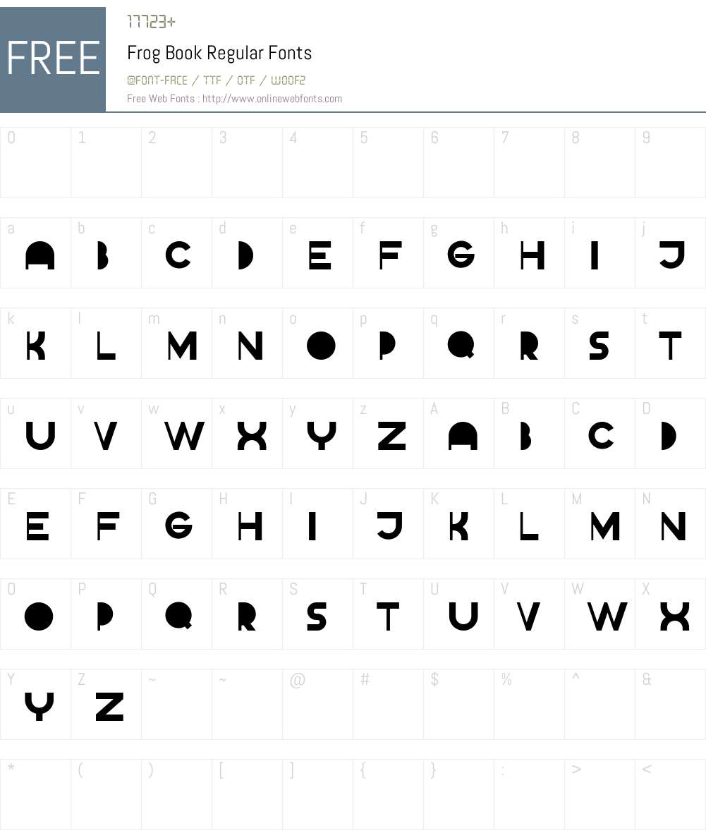 Frog Book Regular 1.000 Fonts Free Download - OnlineWebFonts.COM