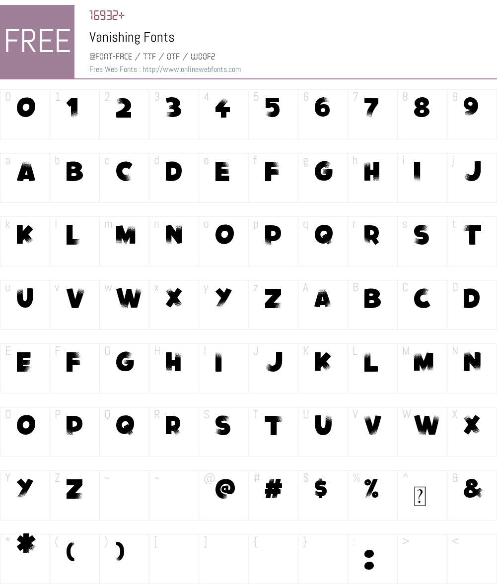 Vanishing Vanishing Fonts Free Download - OnlineWebFonts.COM