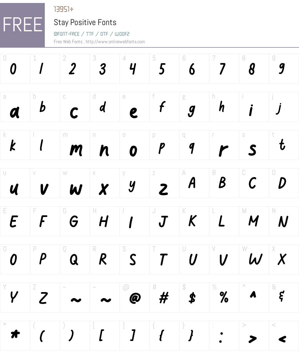 Stay Positive 1.001;Fontself Maker 3.5.4 Fonts Free Download ...