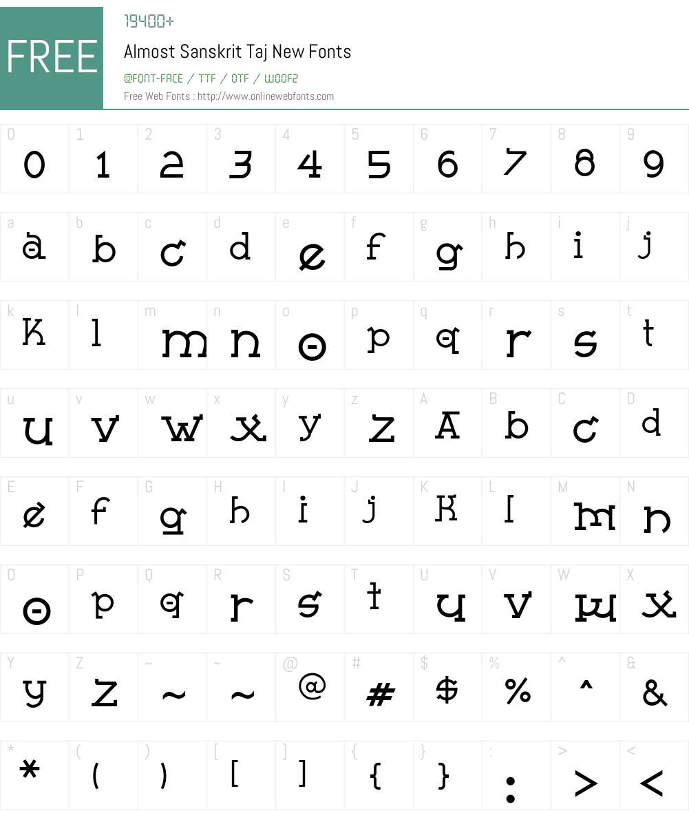 Almost Sanskrit Taj New 1.000;February 8, 2023;FontCreator 14.0.0.2901 ...