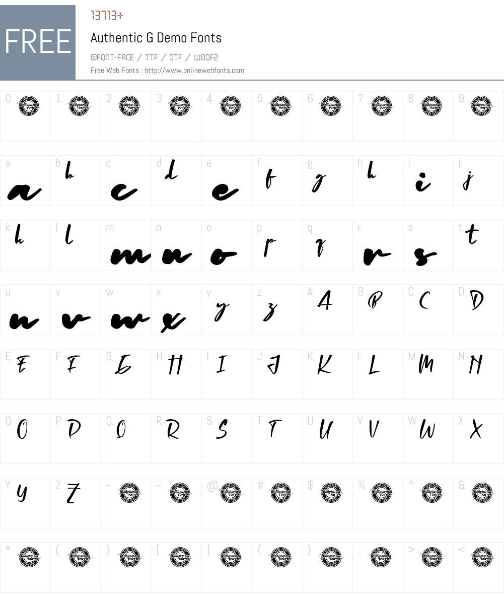 Authentic G Demo 1.001;Fontself Maker 3.5.7 Fonts Free Download ...