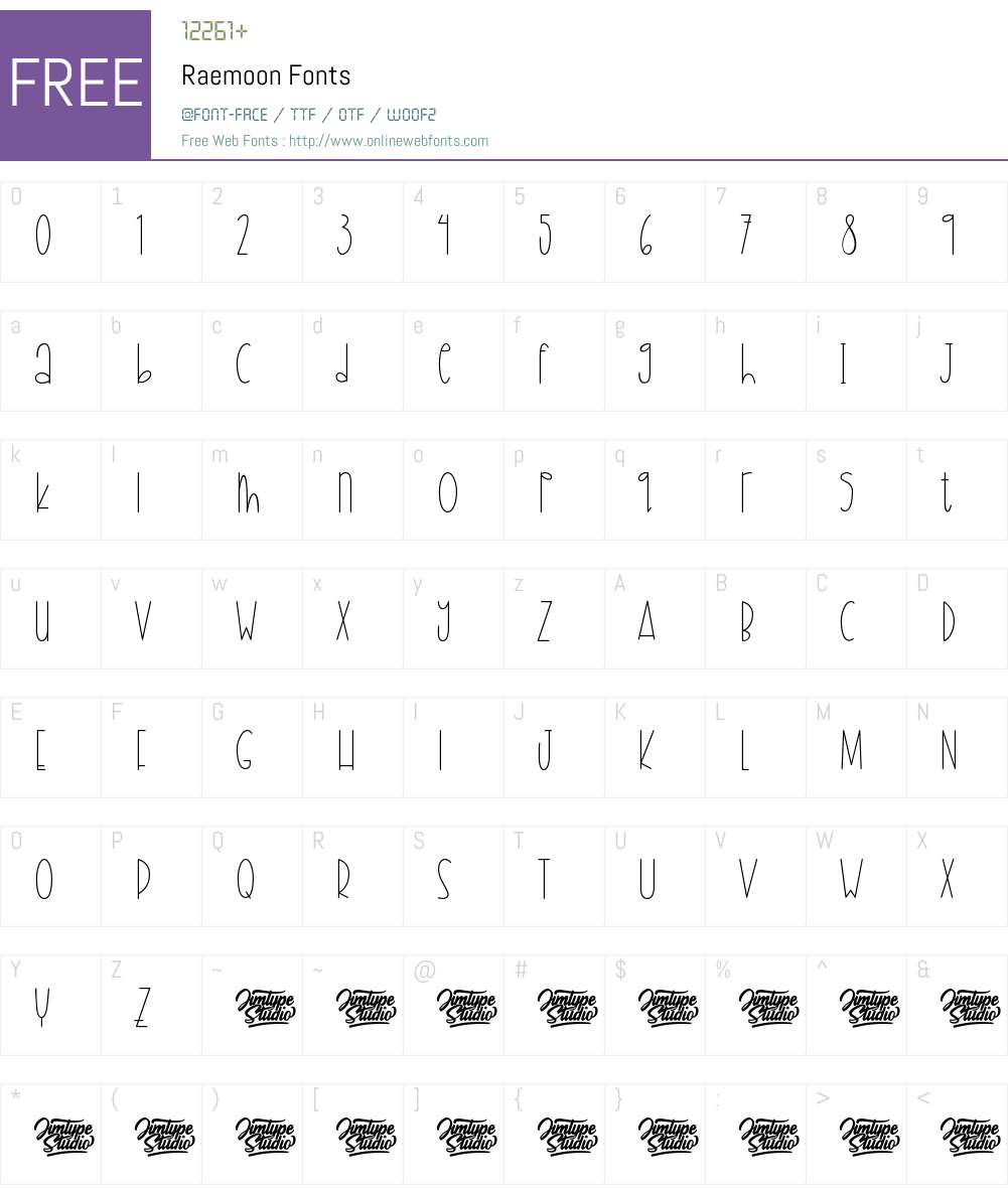 Raemoon 1.000;June 19, 2022;FontCreator 14.0.0.2814 64-bit Fonts Free ...
