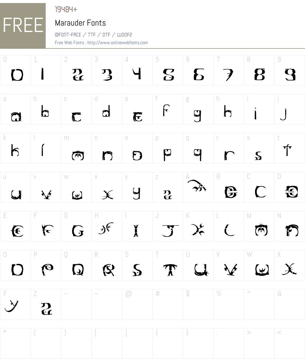 Marauder Fonts Free Download - OnlineWebFonts.COM