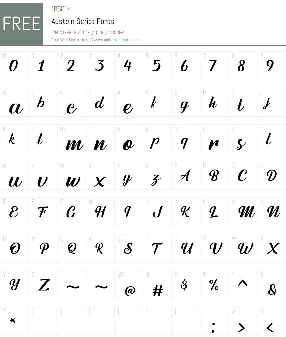 Austein Script 1.000 Fonts Free Download - OnlineWebFonts.COM