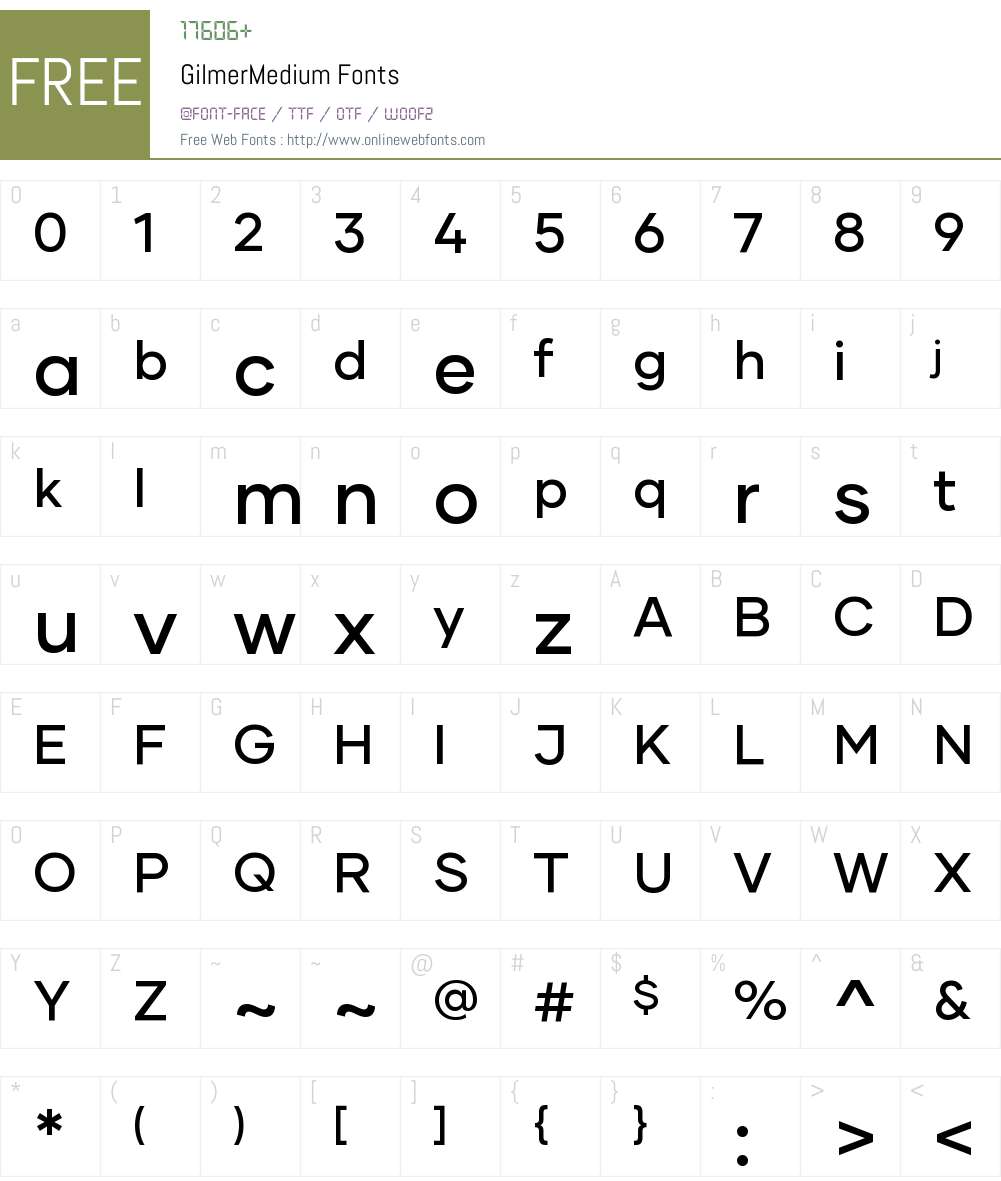 Gilmer Medium 1.000;PS 001.000;hotconv 1.0.88;makeotf.lib2.5.64775 ...