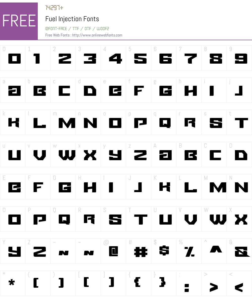 Fuel Injection 1.00;January 20, 2021;FontCreator 13.0.0.2683 64-bit ...