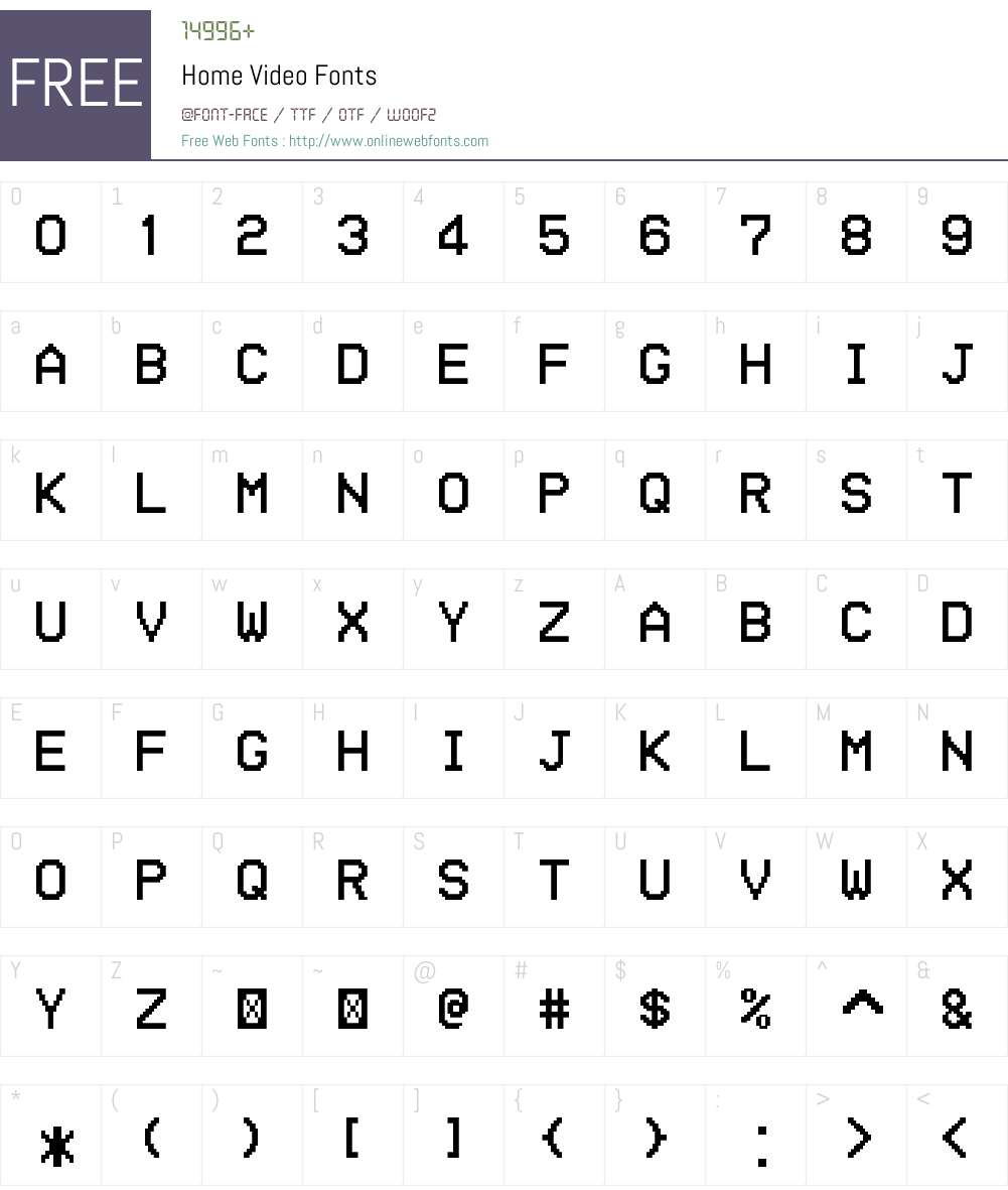 Home Video 0.50 Fonts Free Download - OnlineWebFonts.COM