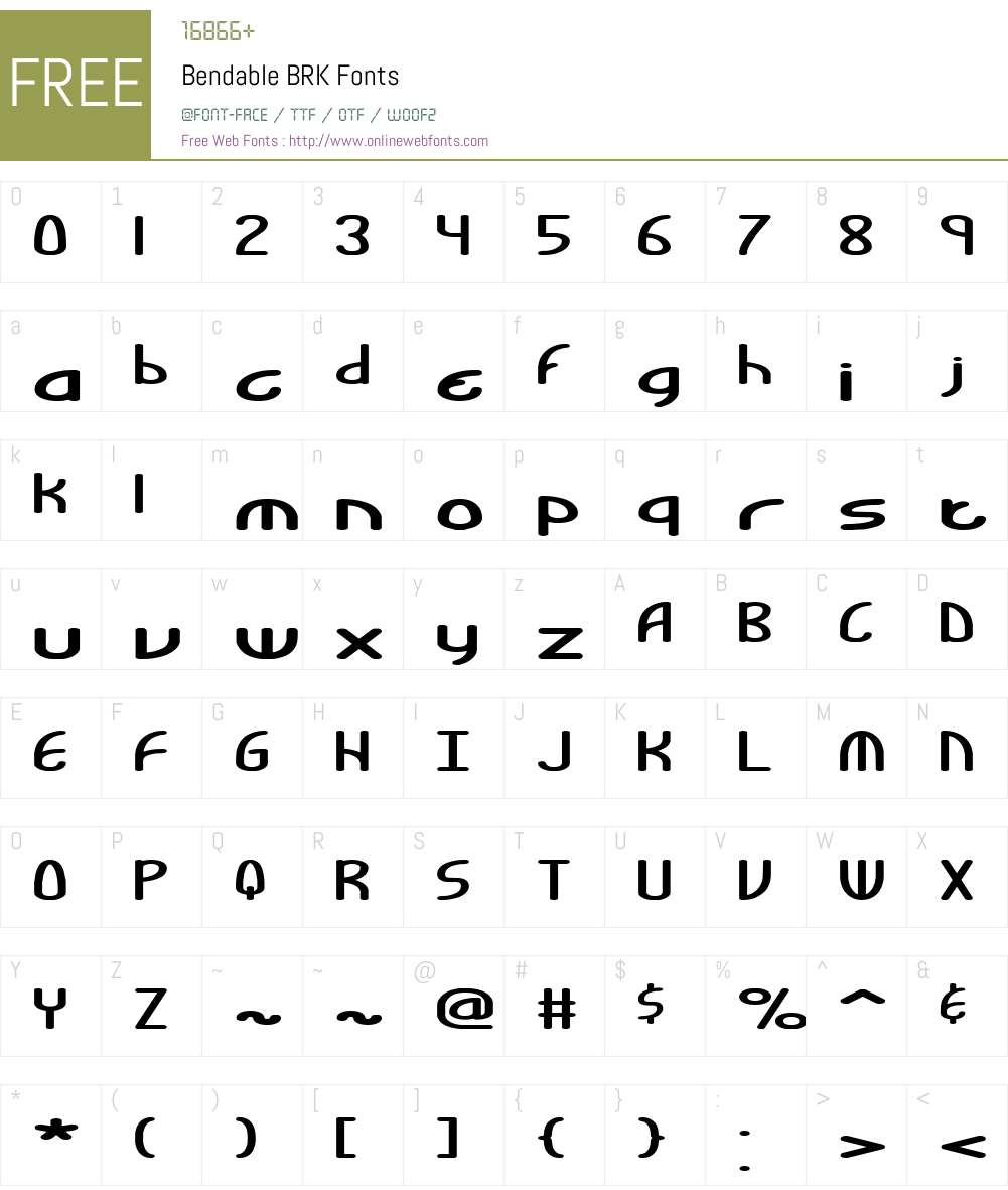 Bendable BRK V2 2.15 Fonts Free Download - OnlineWebFonts.COM