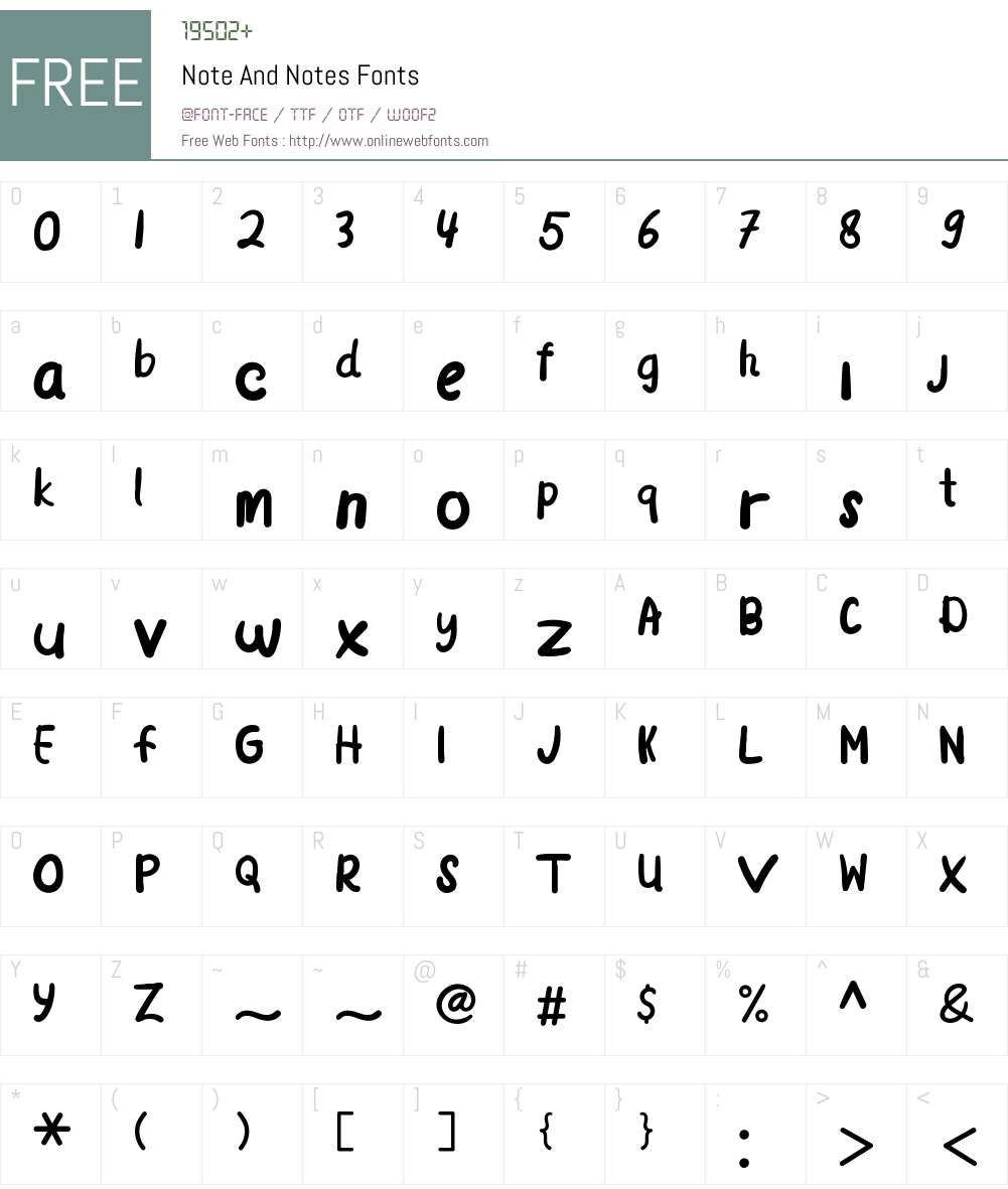Note And Notes 1.001;Fontself Maker 3.5.1 Fonts Free Download ...