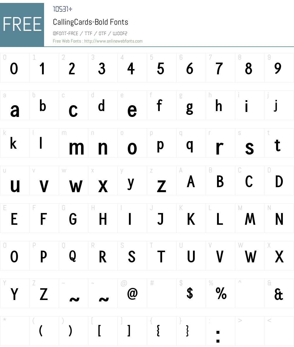 CallingCards-Bold 001.000 Fonts Free Download - OnlineWebFonts.COM