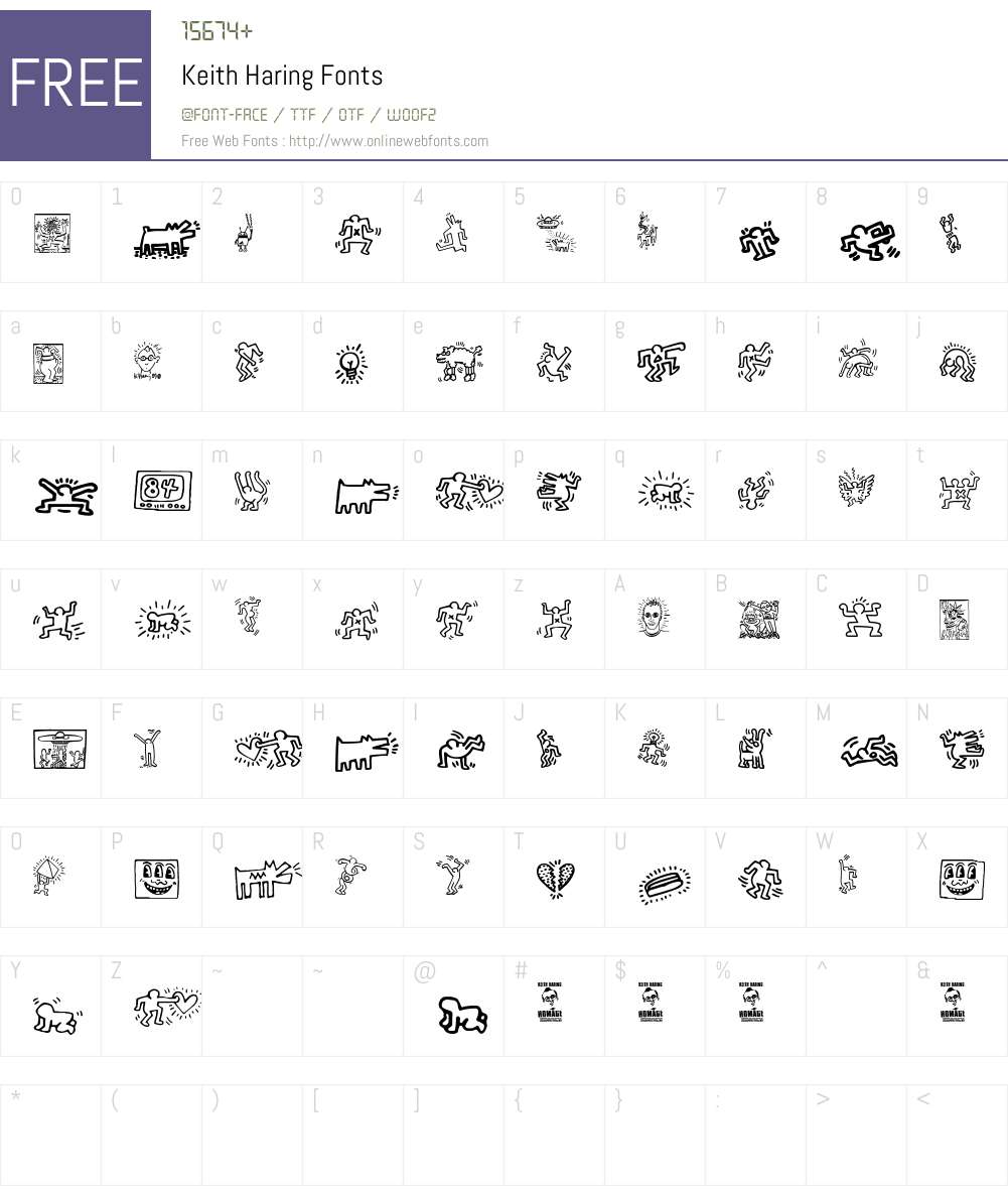 Keith Haring 1.00;May 11, 2021;FontCreator 11.0.0.2388 64-bit Fonts ...