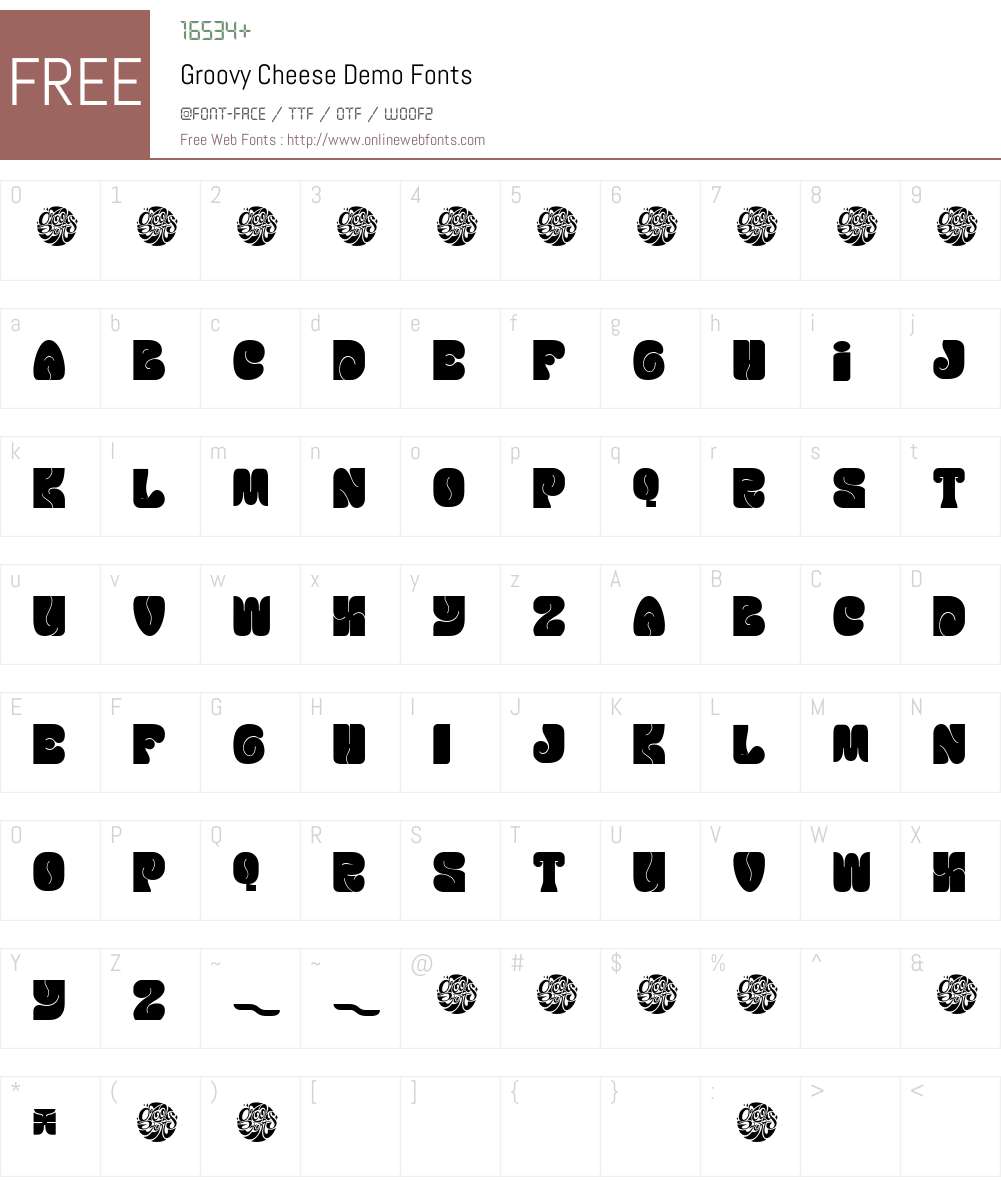 Groovy Cheese Demo 1.000 Fonts Free Download - OnlineWebFonts.COM