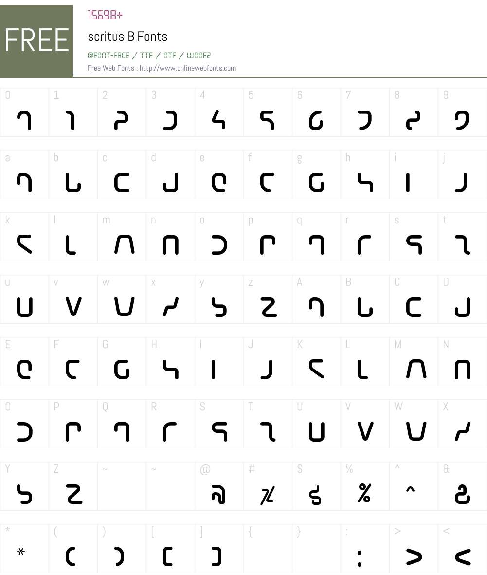 scritus.B 001.000 Fonts Free Download - OnlineWebFonts.COM