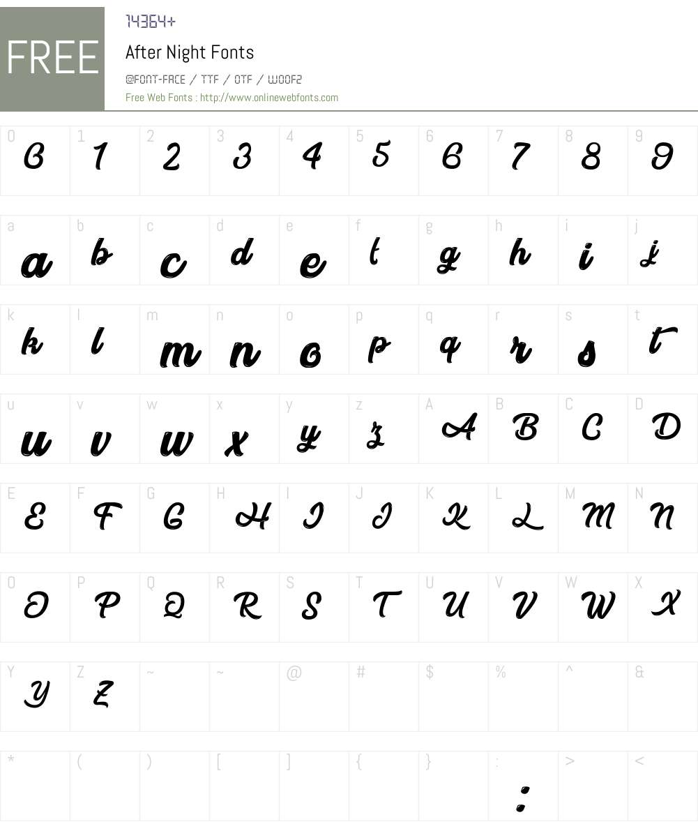 After Night 1.000 Fonts Free Download - OnlineWebFonts.COM