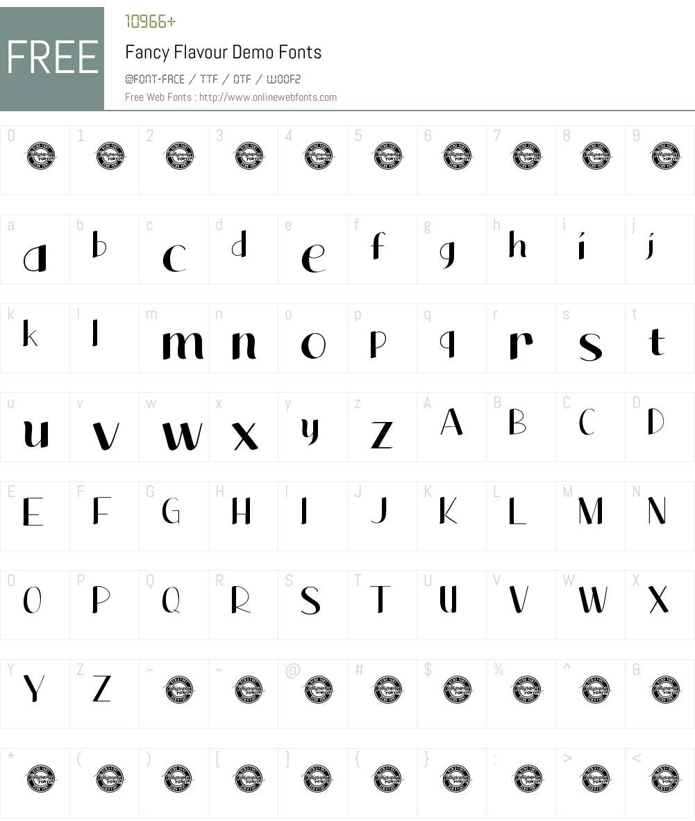 Fancy Flavour Demo 1.001;Fontself Maker 3.5.7 Fonts Free Download ...