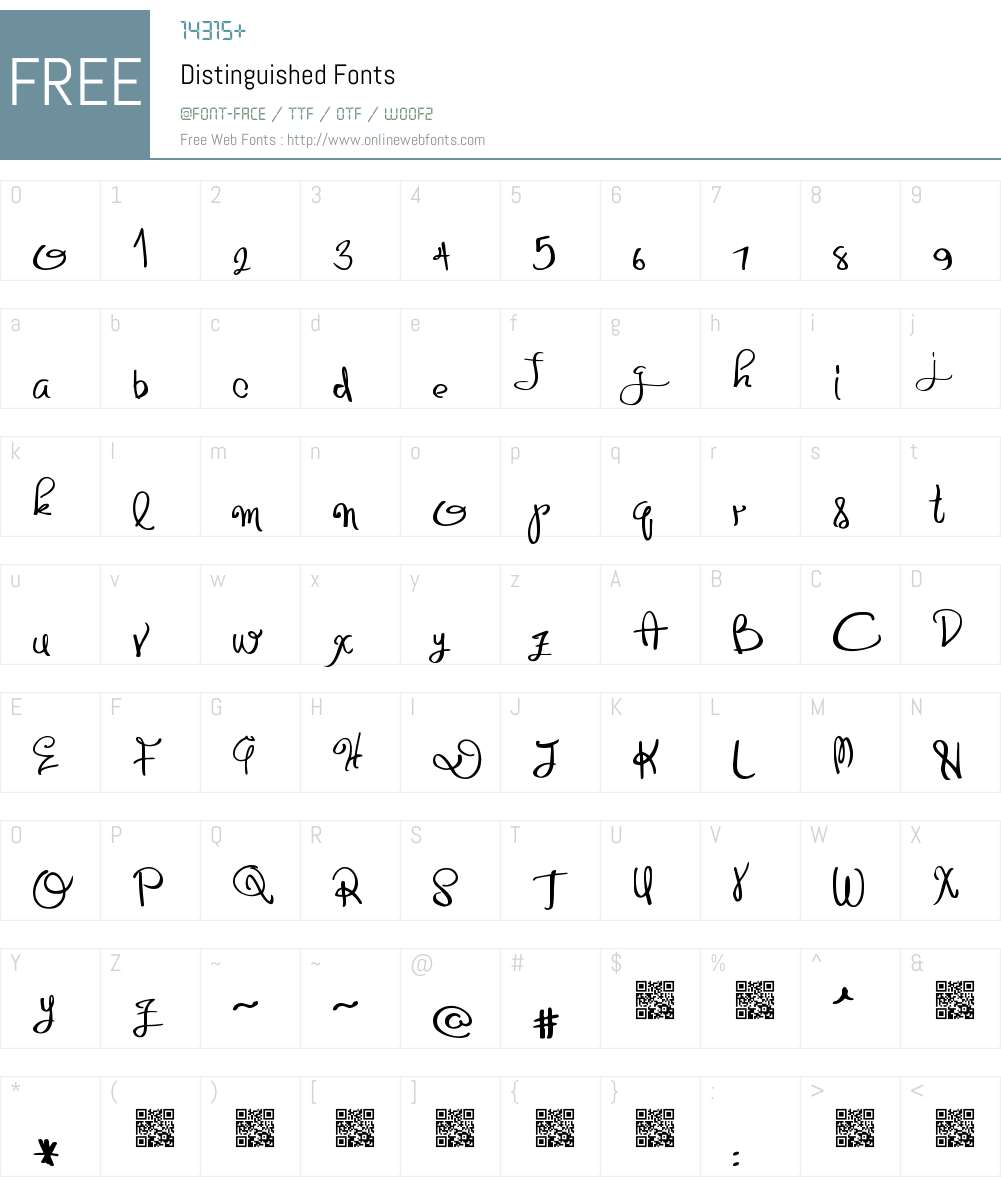 Distinguished 1.00 October 2, 2016, initial release Fonts Free Download ...
