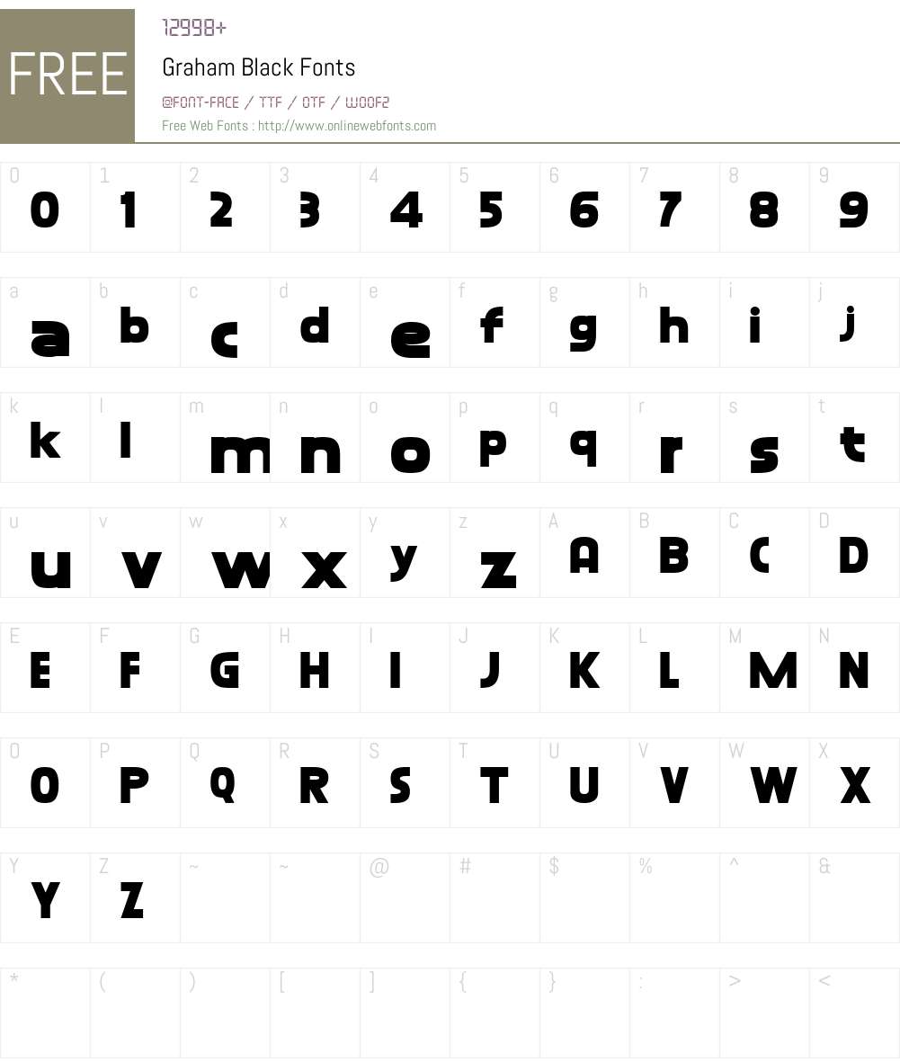 Graham Black 1.000 Fonts Free Download - OnlineWebFonts.COM