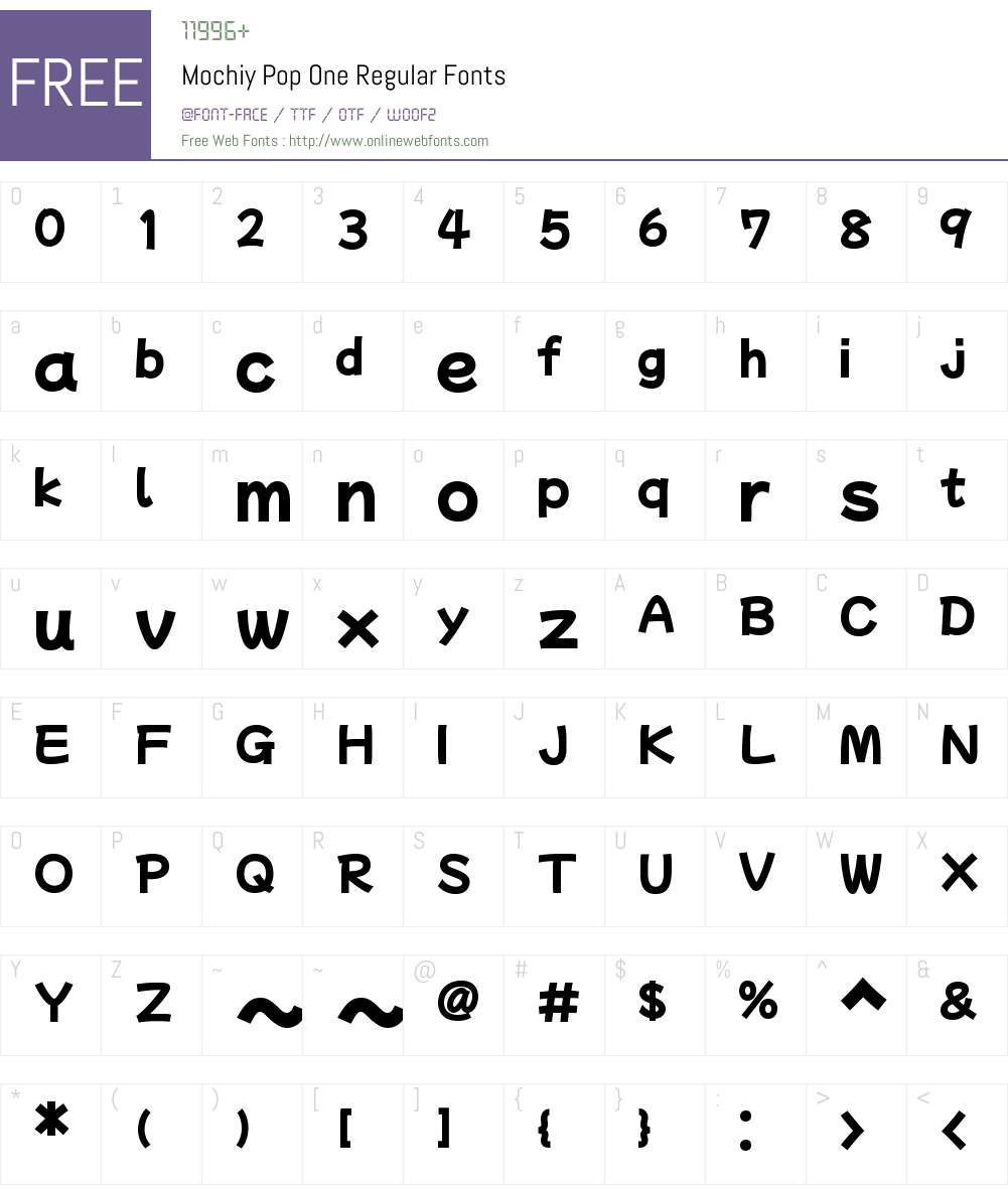 Mochiy Pop One 2.000 Fonts Free Download - OnlineWebFonts.COM