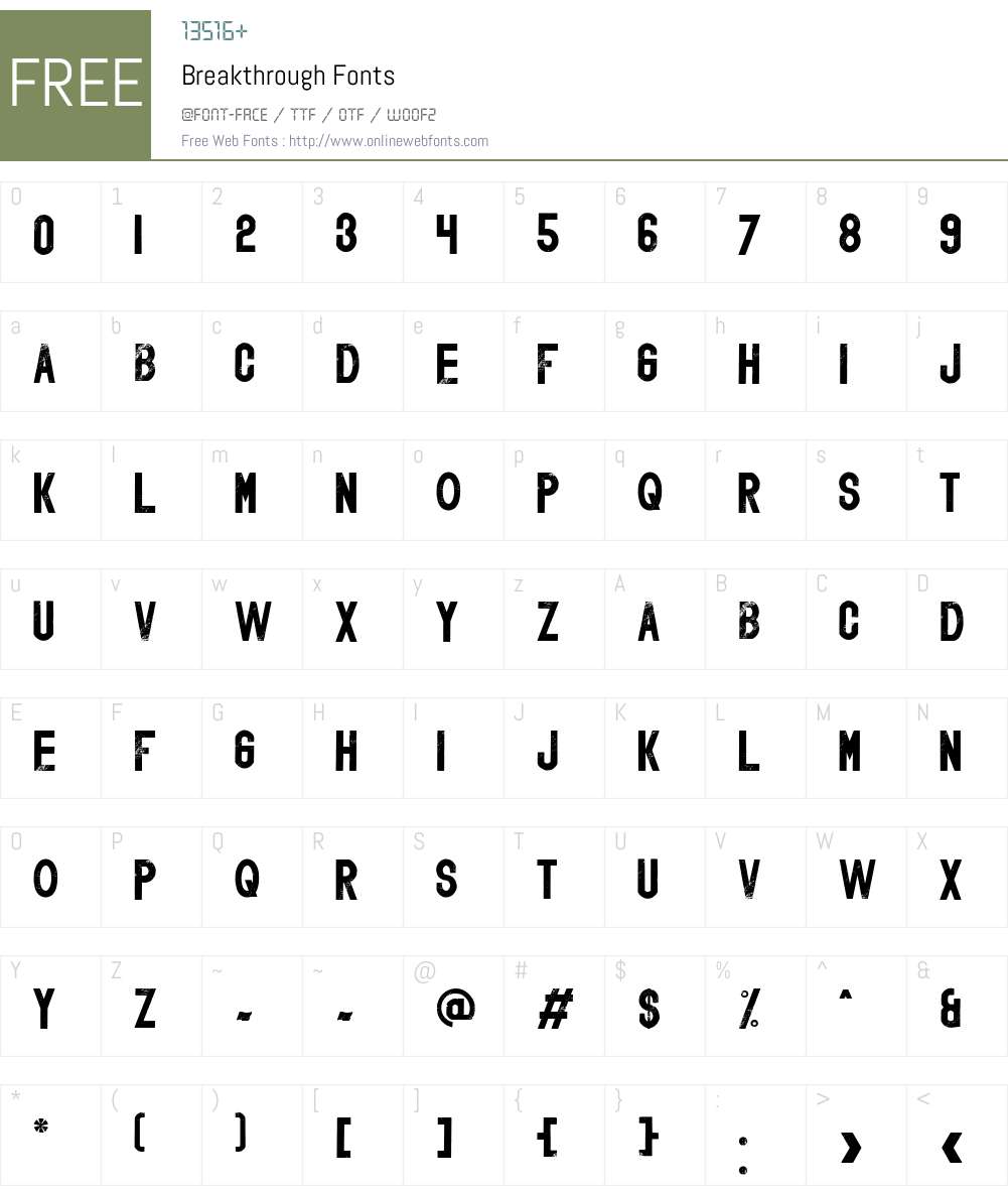 Breakthrough 1.00;December 25, 2022;FontCreator 13.0.0.2683 64-bit ...