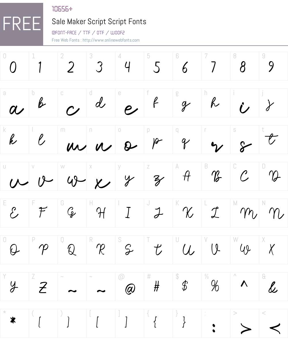 Sale Maker Script Script 1.00;March 26, 2020;FontCreator 11.5.0.2422 64 ...