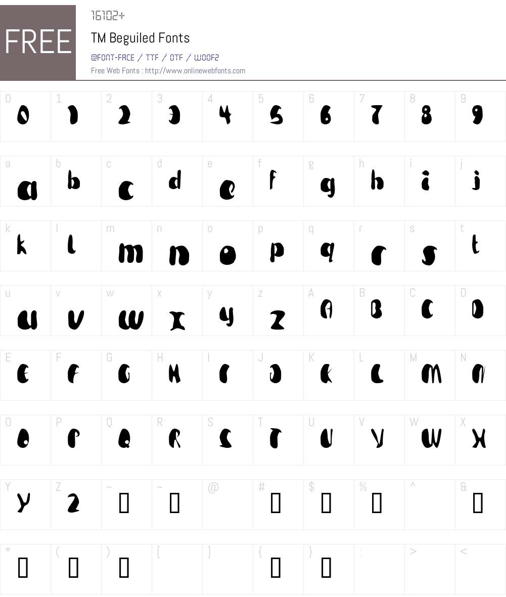 TM Beguiled 0.9 Fonts Free Download - OnlineWebFonts.COM