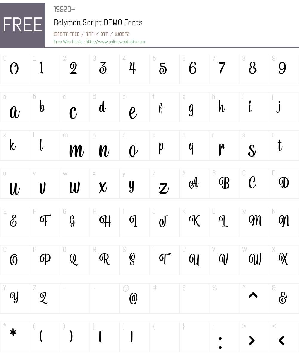 Belymon Script DEMO 1.000 Fonts Free Download - OnlineWebFonts.COM
