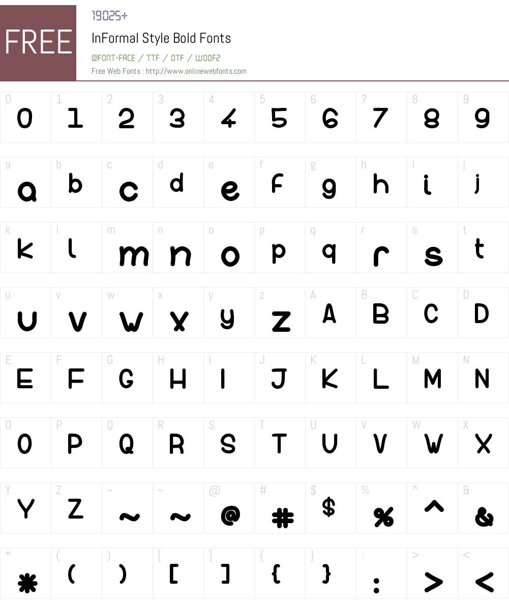 InFormal Style Bold 001.000 Fonts Free Download - OnlineWebFonts.COM