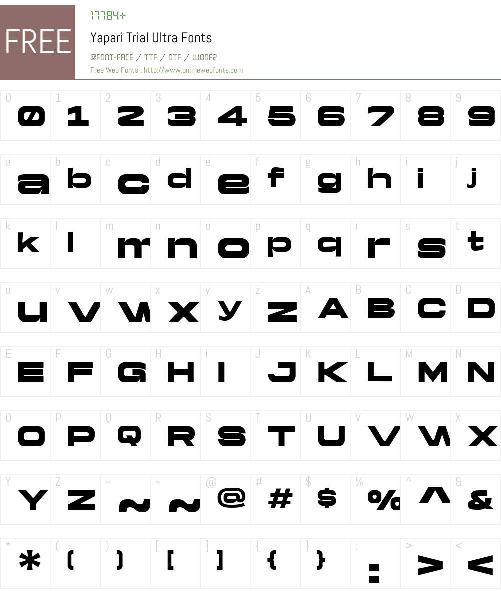 Yapari Ultra 1.000 Fonts Free Download - OnlineWebFonts.COM