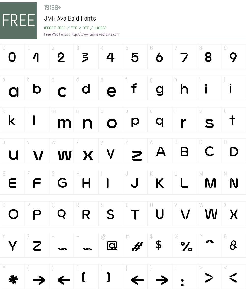 JMH Ava Bold 1.000 Fonts Free Download - OnlineWebFonts.COM