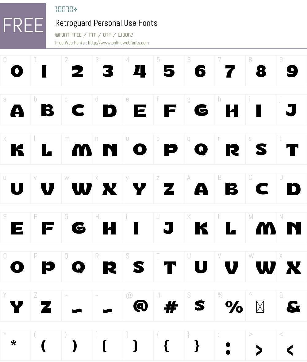 Retroguard Personal Use 1.002;Fontself Maker 3.5.9 Fonts Free Download ...
