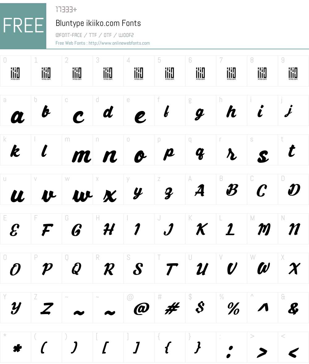 Bluntype 001.000 Fonts Free Download - OnlineWebFonts.COM