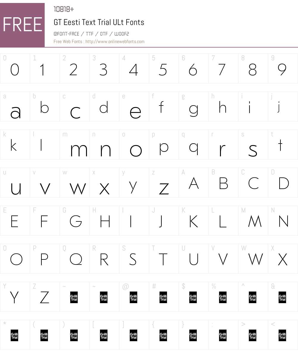 GT Eesti Text Trial ULt 1.005 2020-10-21 Fonts Free Download ...