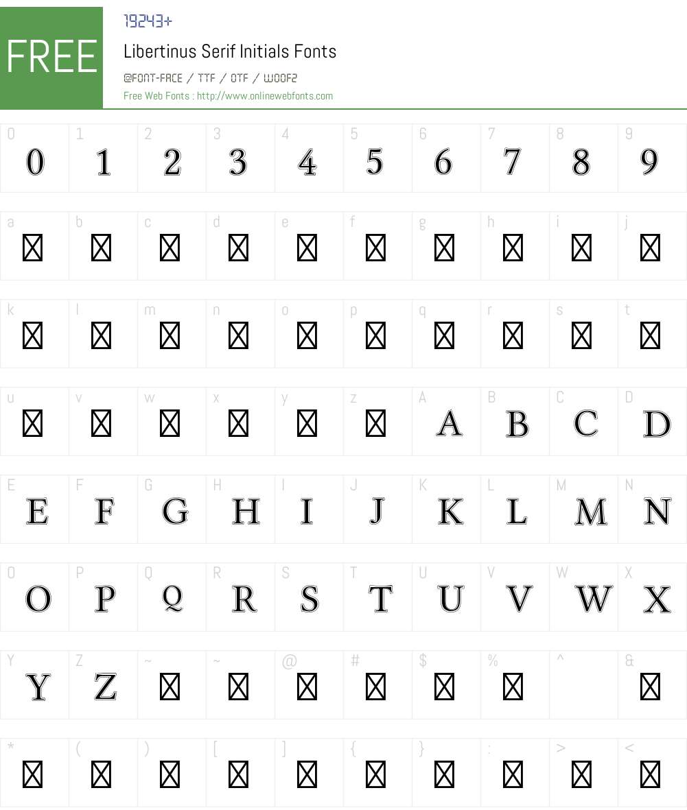 Libertinus Serif Initials 6.1 Fonts Free Download - OnlineWebFonts.COM