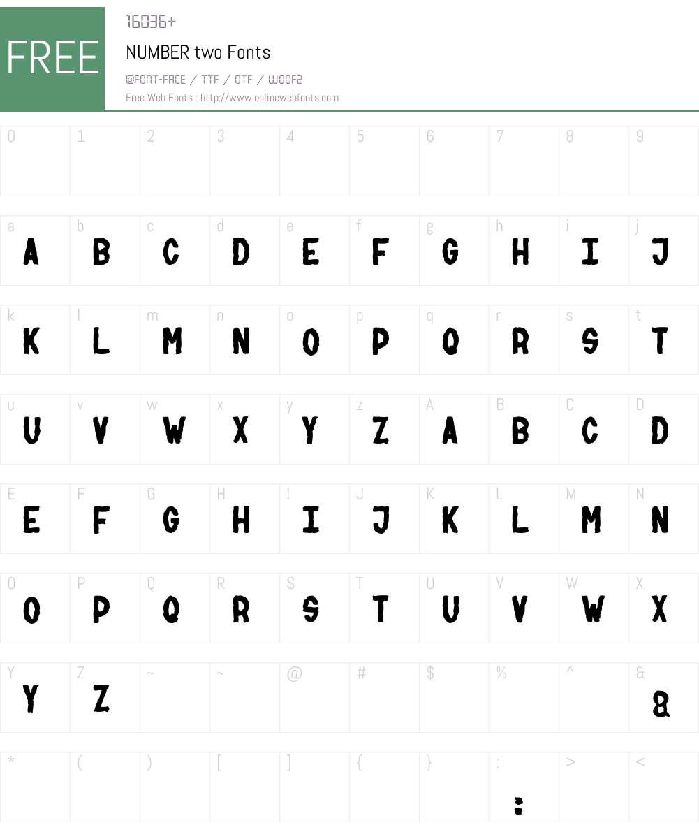 NUMBER two 001.000 Fonts Free Download - OnlineWebFonts.COM