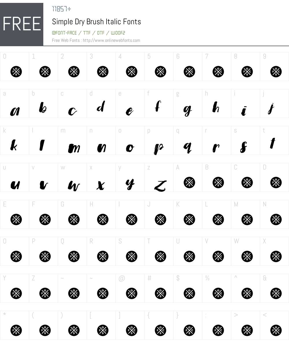 Simple Dry Brush Italic 0.001 June 10, 2019 Fonts Free Download ...