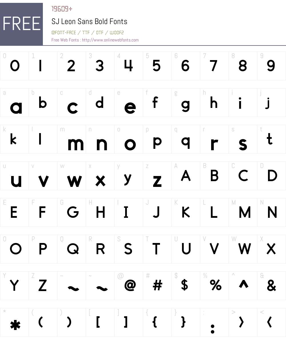 SJ Leon Sans Bold 1.2 Fonts Free Download - OnlineWebFonts.COM