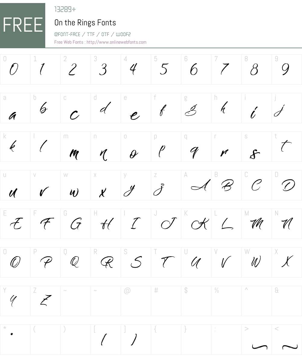 On the Rings 1.000 Fonts Free Download - OnlineWebFonts.COM