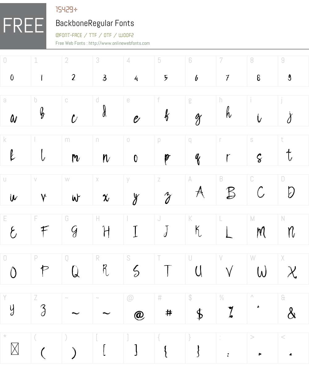 BackboneRegular 1.143;Fontself Maker 3.5.4 Fonts Free Download ...