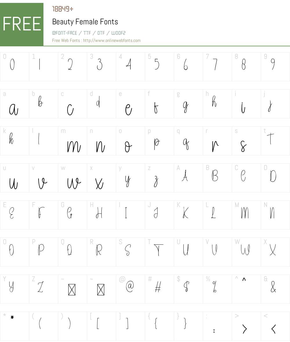 Beauty Female 1.003;Fontself Maker 3.5.8 Fonts Free Download ...