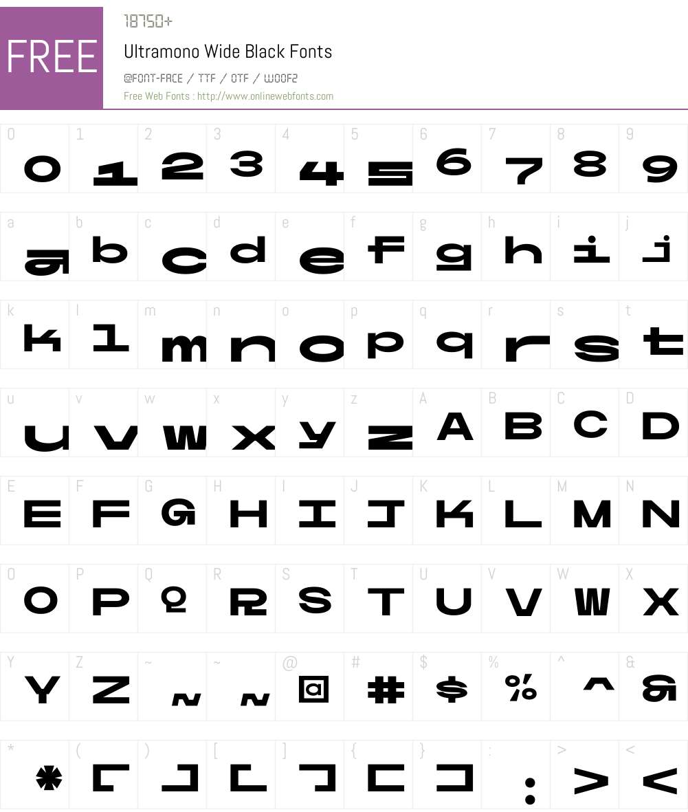 Ultramono Wide Black 2.0 Fonts Free Download - OnlineWebFonts.COM