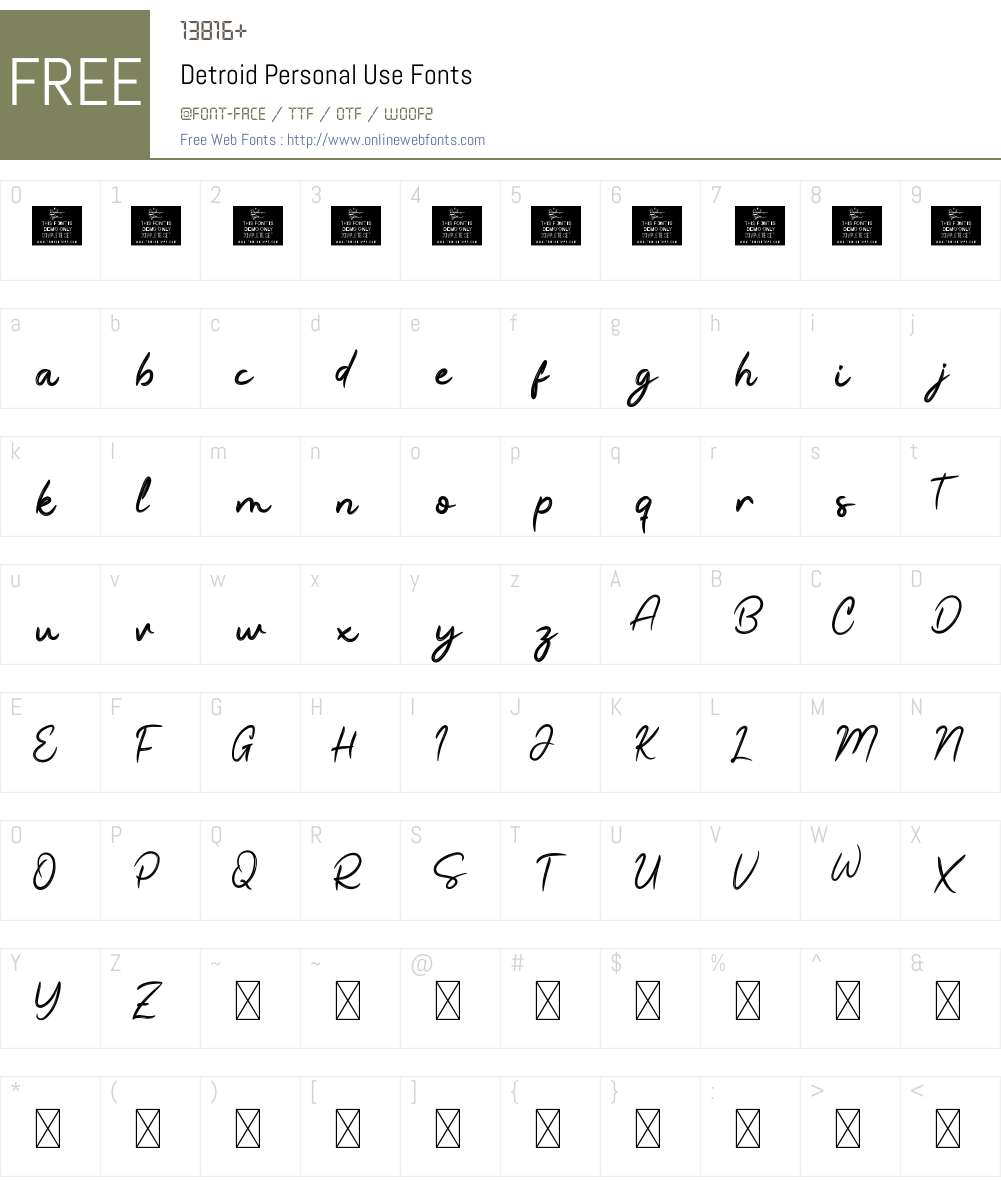 Detroid Personal Use 1.001;Fontself Maker 3.5.4 Fonts Free Download ...