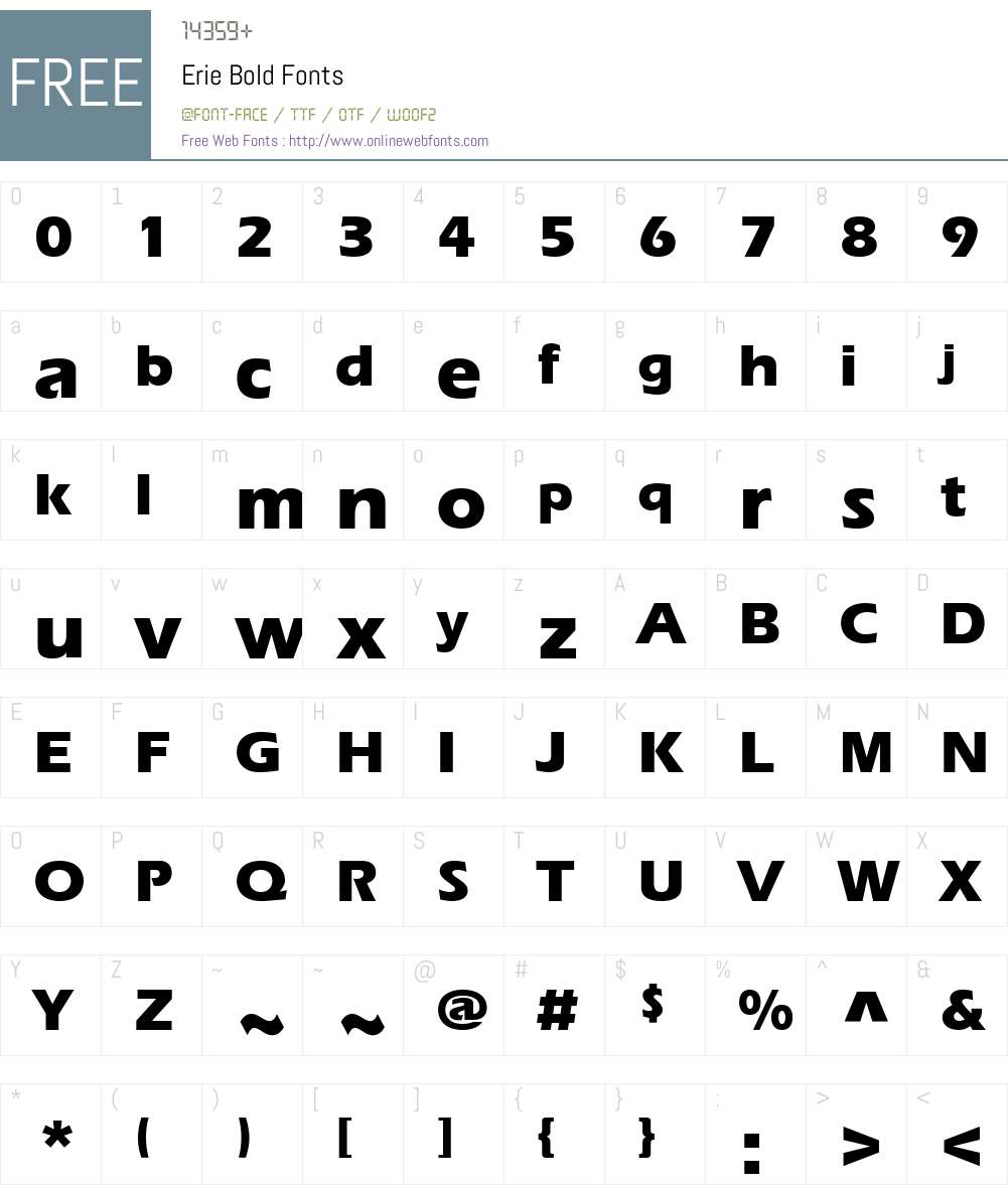Erie Bold 001.003 Fonts Free Download - OnlineWebFonts.COM