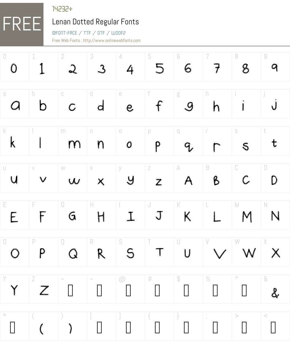 Lenan Dotted 001.007 Fonts Free Download - OnlineWebFonts.COM