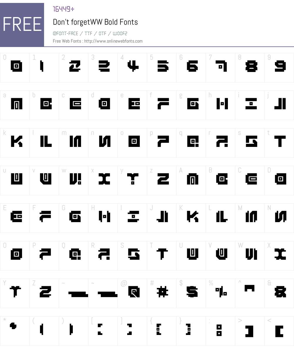 Don't forgetWW 114.514 Fonts Free Download - OnlineWebFonts.COM