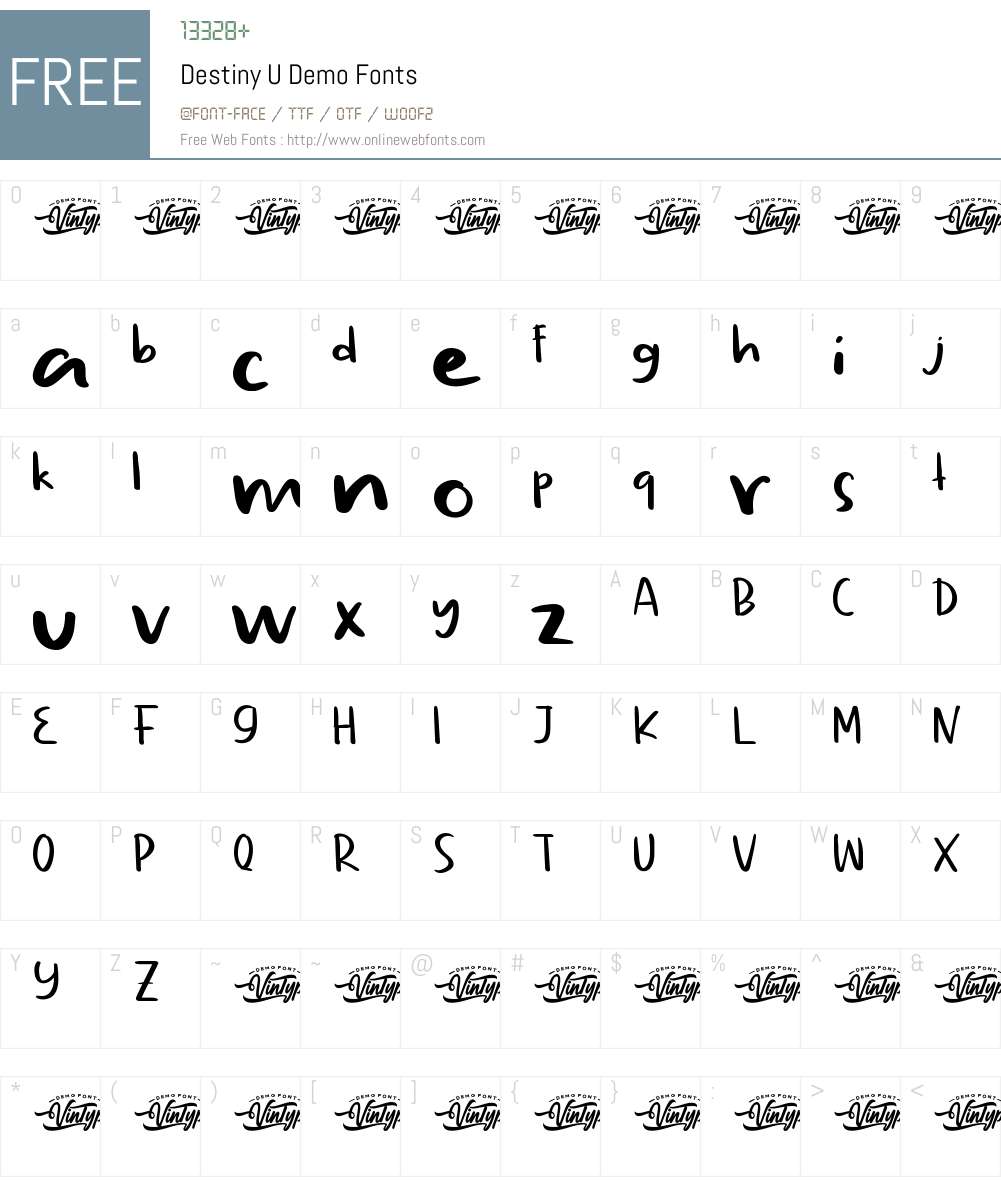 Destiny U Demo 1.001;Fontself Maker 3.5.7 Fonts Free Download ...